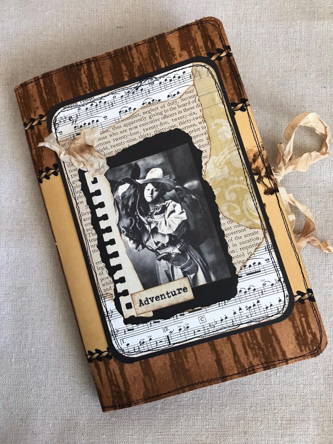 Soft Cover Junk Journal, Western Themed Journal, Vintage Themed ...