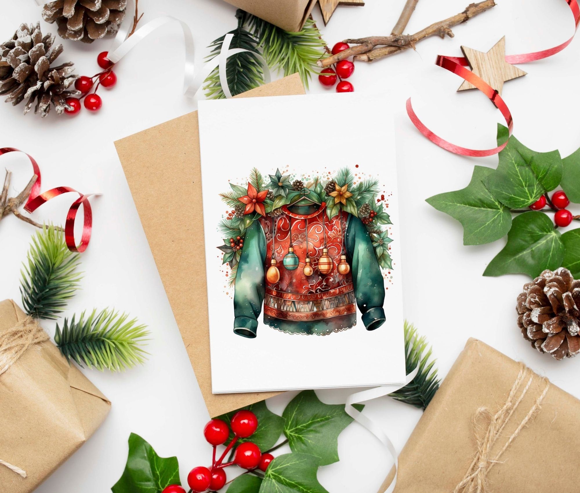 Retro Funny Christmas PNG Bundle Ugly Sweater, Retro Santa, Christmas ...