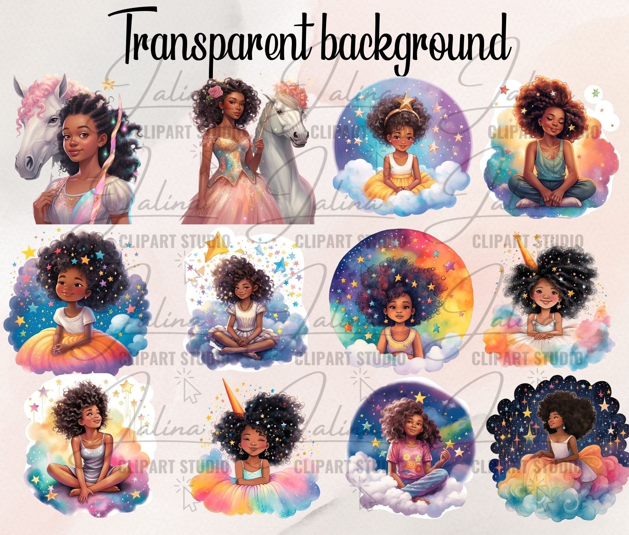 Black Girl Magic Clipart Bundle Empowerment Diversity and - Etsy