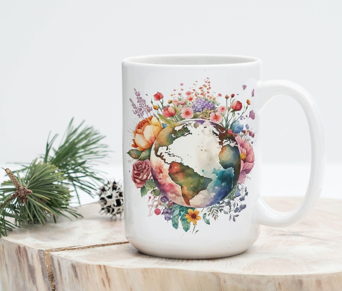 Earth Day Watercolor Clipart Set Planet Earth Globe & - Etsy