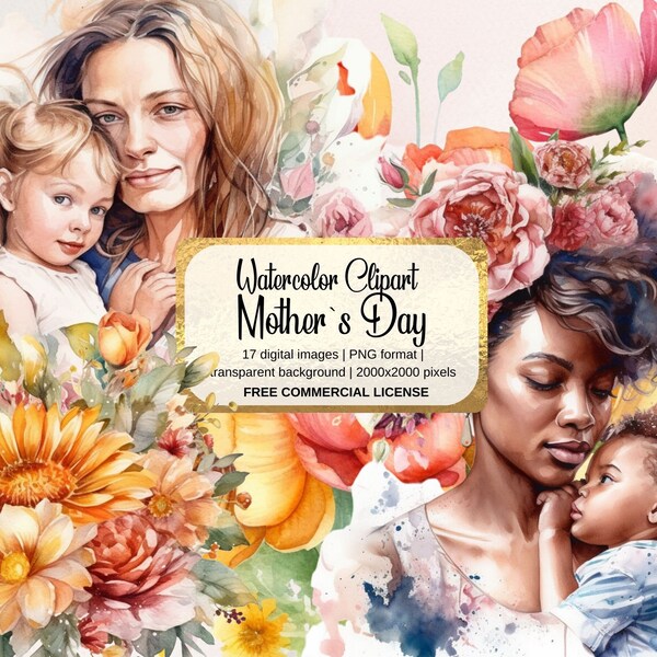 Mothers Day Clipart - Etsy