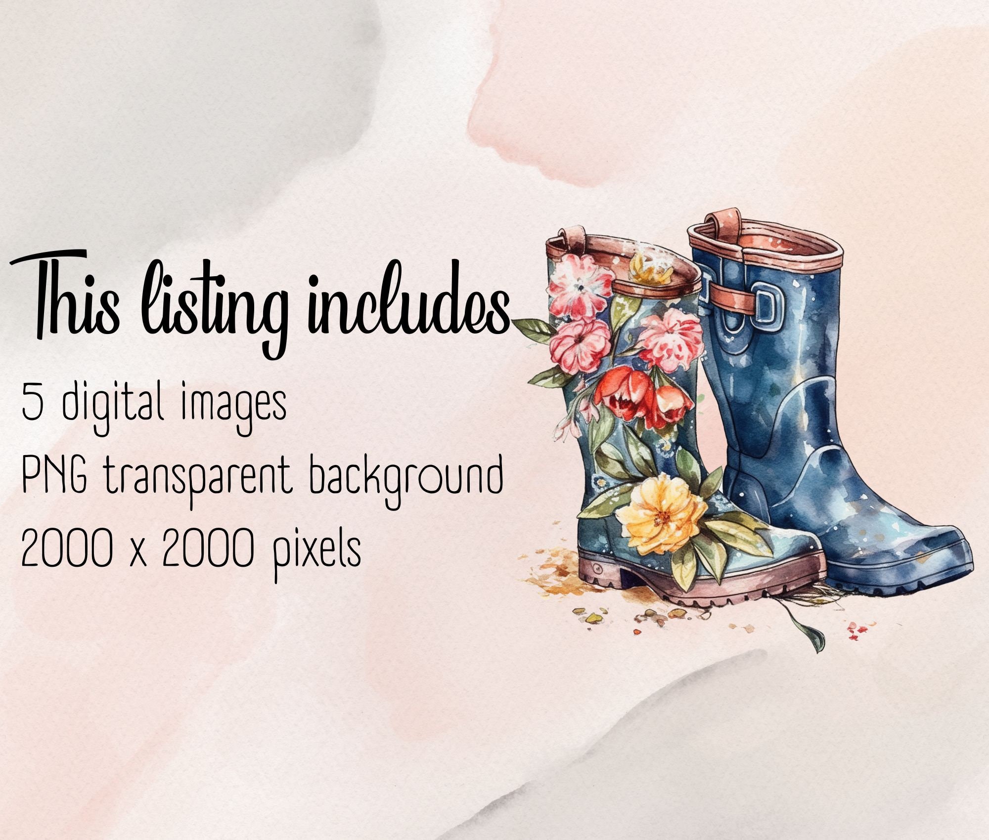 Farmhouse Clipart: Rustic Spring Charm Bundle With Western, Countryside ...