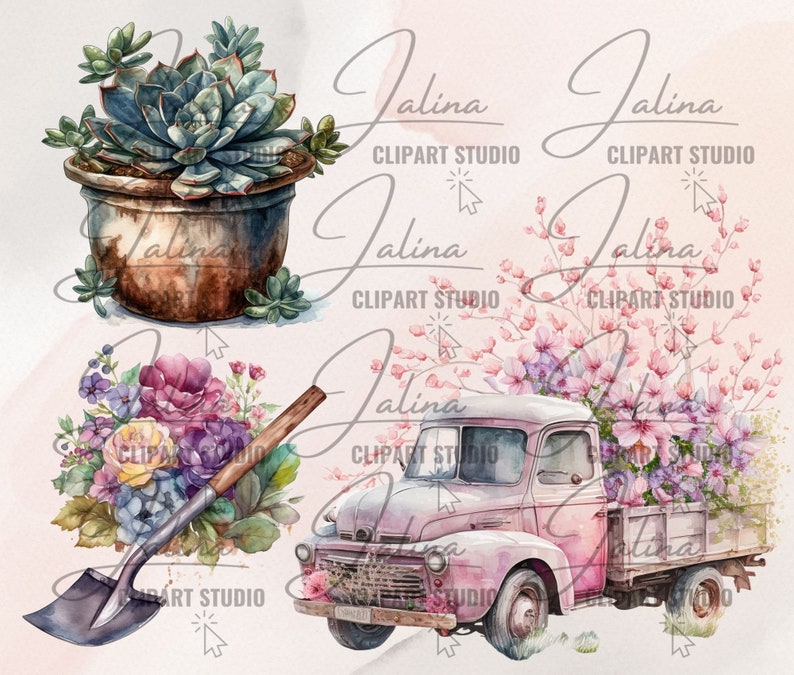 Farmhouse Clipart: Rustic Spring Charm Bundle With Western, Countryside ...