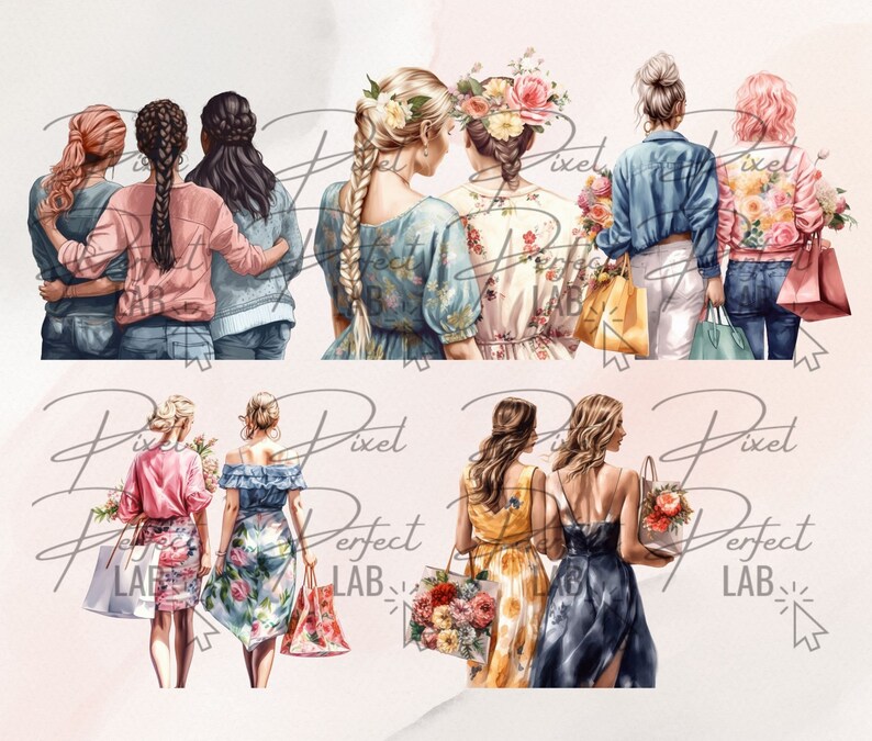 Best Friends Clipart PNG, Sisters Cliart, Family Clipart, Best Friends ...