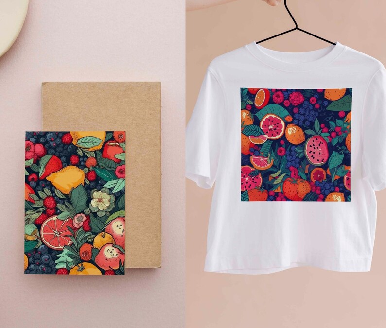 Summer Fruits Digital Paper Bundle Seamless Patterns - Etsy