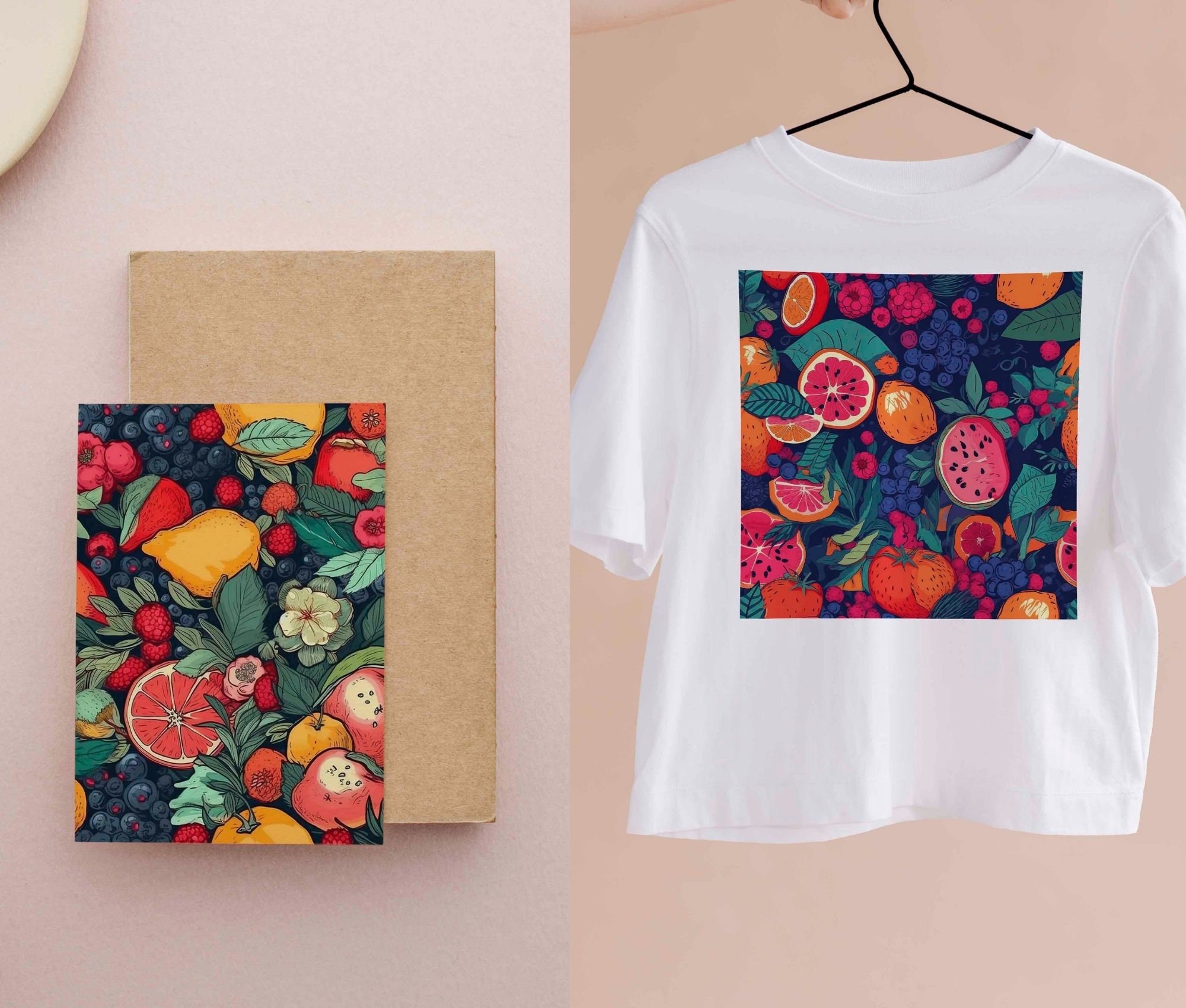 Summer Fruits Digital Paper Bundle Seamless Patterns - Etsy