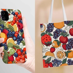 Summer Fruits Digital Paper Bundle Seamless Patterns - Etsy