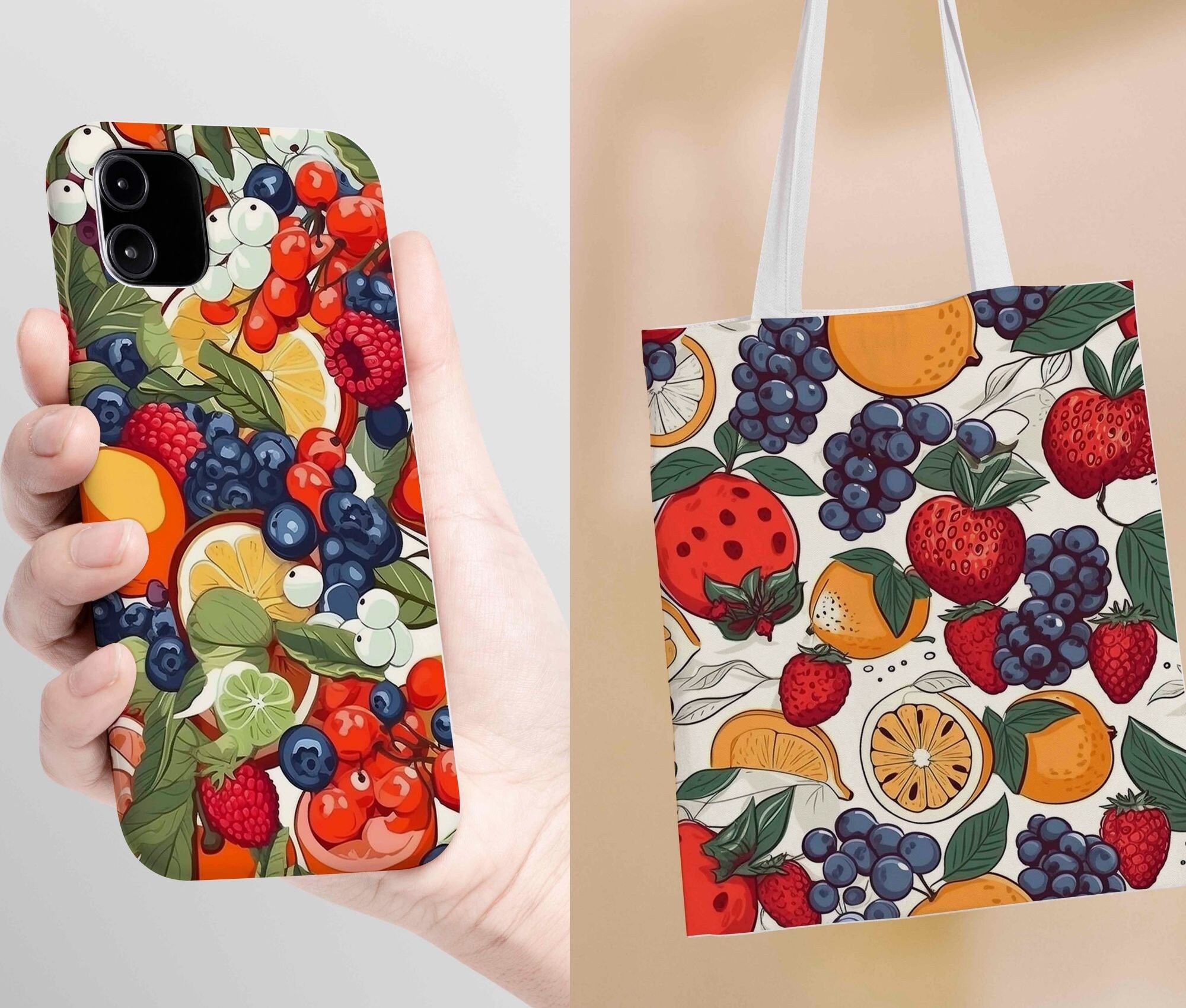 Summer Fruits Digital Paper Bundle Seamless Patterns - Etsy