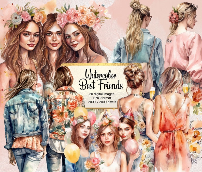 Best Friends Clipart PNG, Sisters Cliart, Family Clipart, Best Friends ...