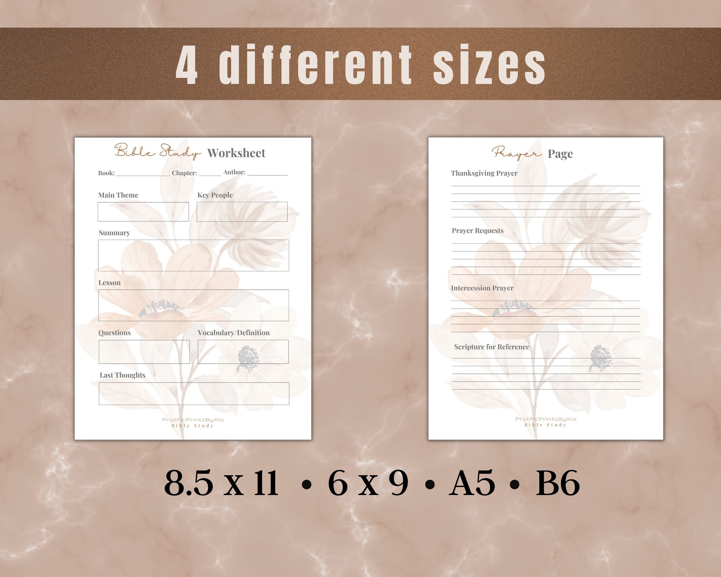 Printable Bible Study Journal, Christian Printable, Printable PDF ...