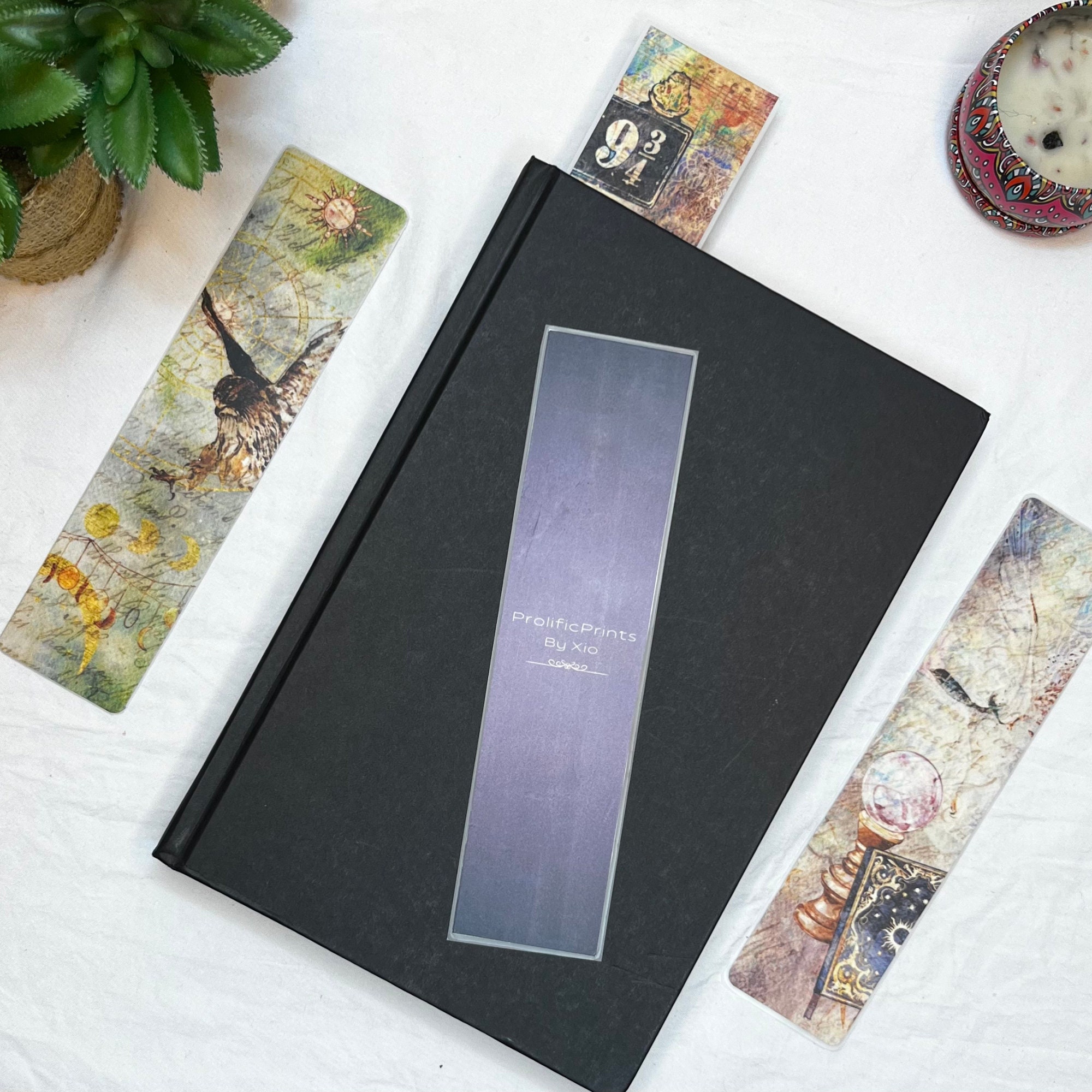 Set of 4 Printable Bookmarks, Mystical Digital Bookmark Set #1 ...