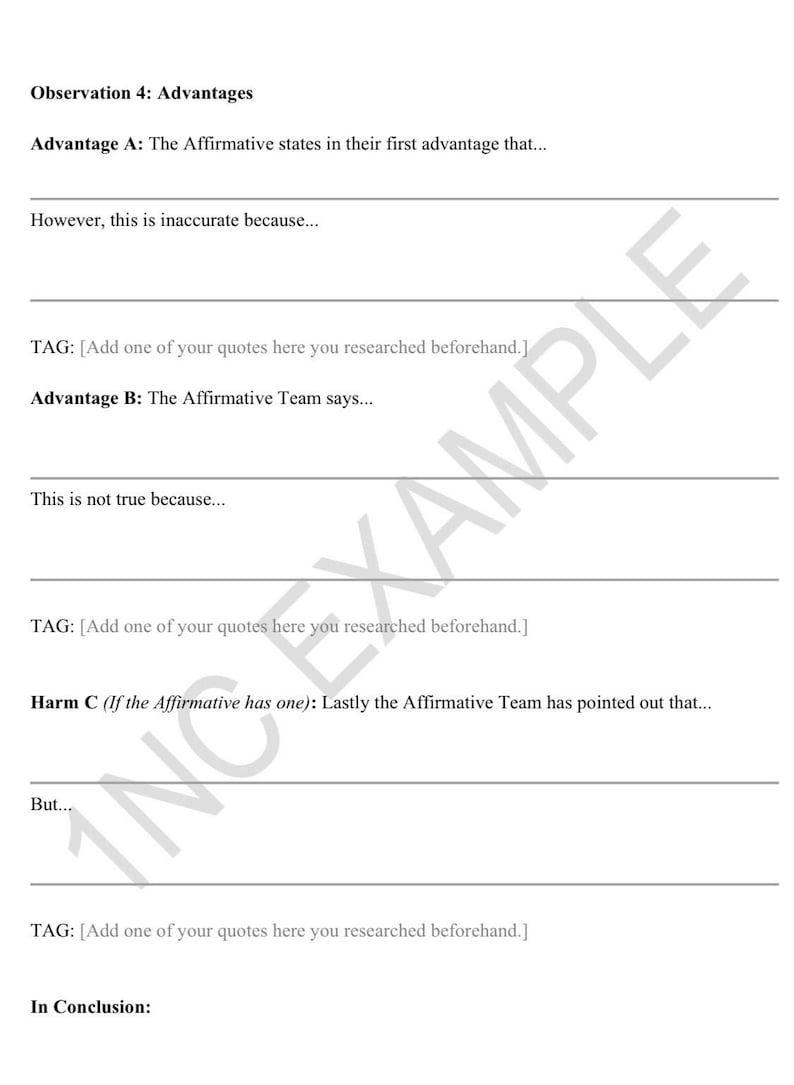 Digital Team Policy Debate Templates for Classical Conversations ...