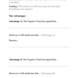 Digital Team Policy Debate Templates for Classical Conversations ...