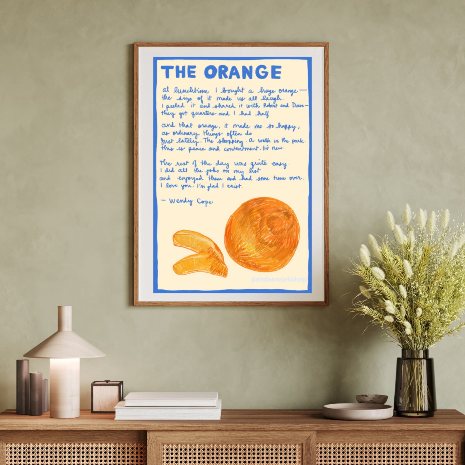 The Orange by Wendy Cope Poem Digital PDF - Custom Designs Available ...