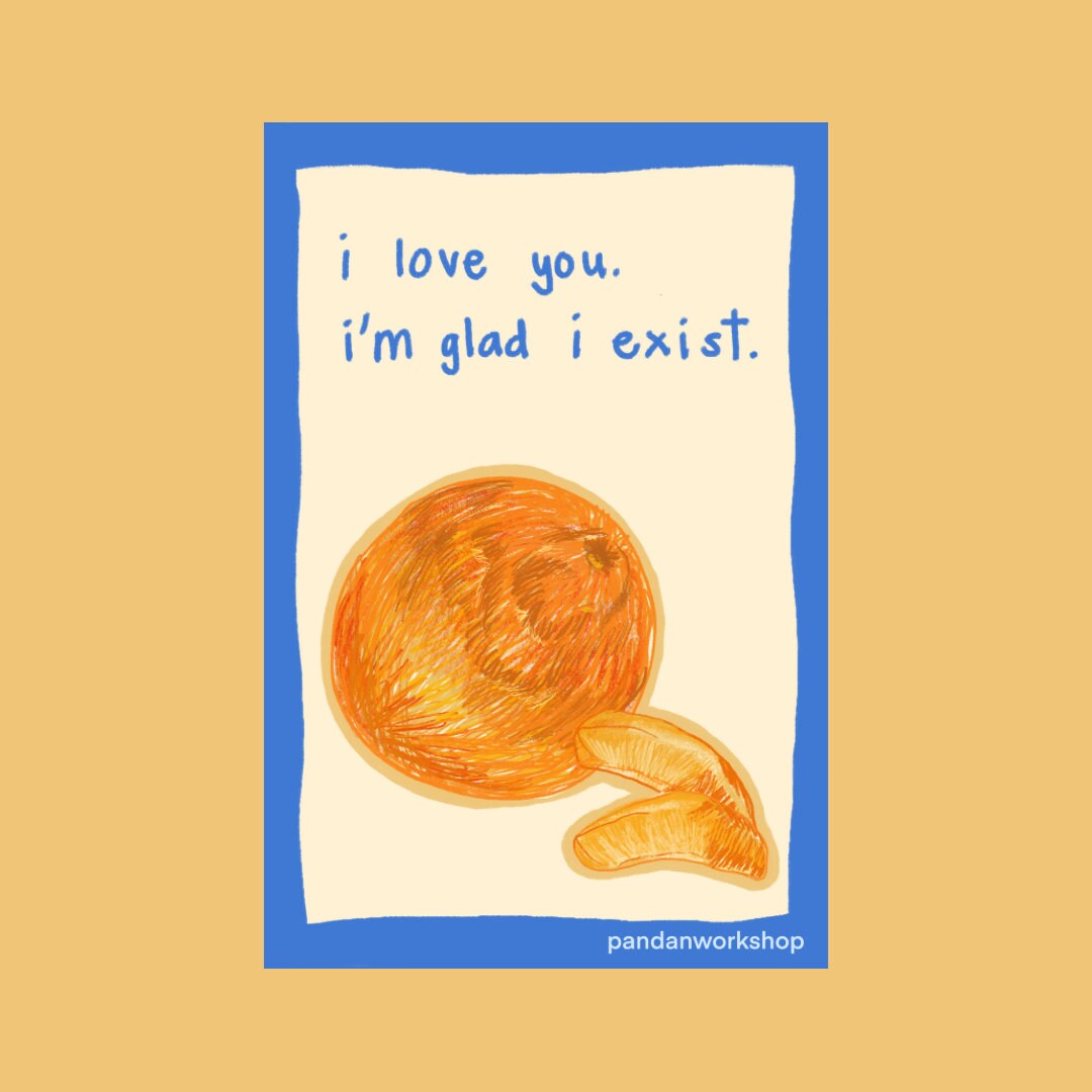 The Orange Poem Quote Digital Download PDF Poster - Instant Printable ...