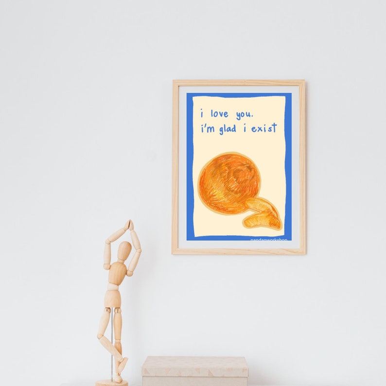 The Orange Poem Quote Digital Download PDF Poster - Instant Printable ...