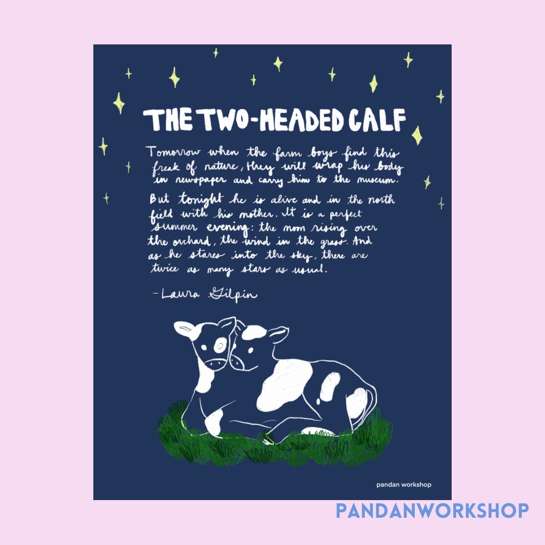The Two Headed Calf by Laura Gilpin Poetry Poster| Digital Download PDF ...