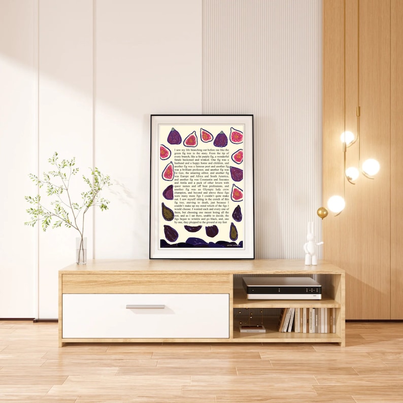 Fig Tree Poem Analogy Poster Digital Download Pdf The Bell Jar Quote By Sylvia Plath Etsy