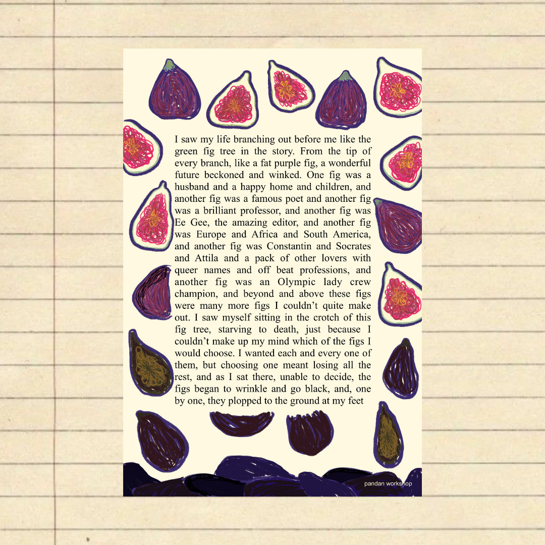 Fig Tree Poem Analogy Poster Digital Download Pdf The Bell Jar Quote By Sylvia Plath Etsy