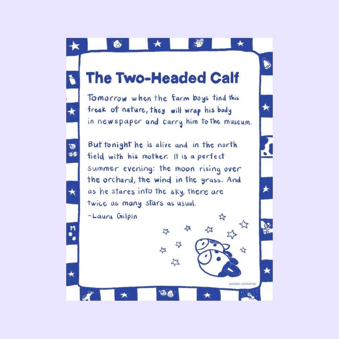 The Two Headed Calf by Laura Gilpin Poetry Poster| Digital Download PDF ...