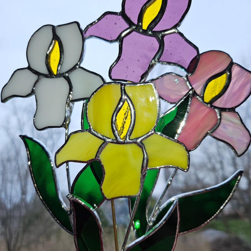 Stained Glass Garden Stakes - Etsy