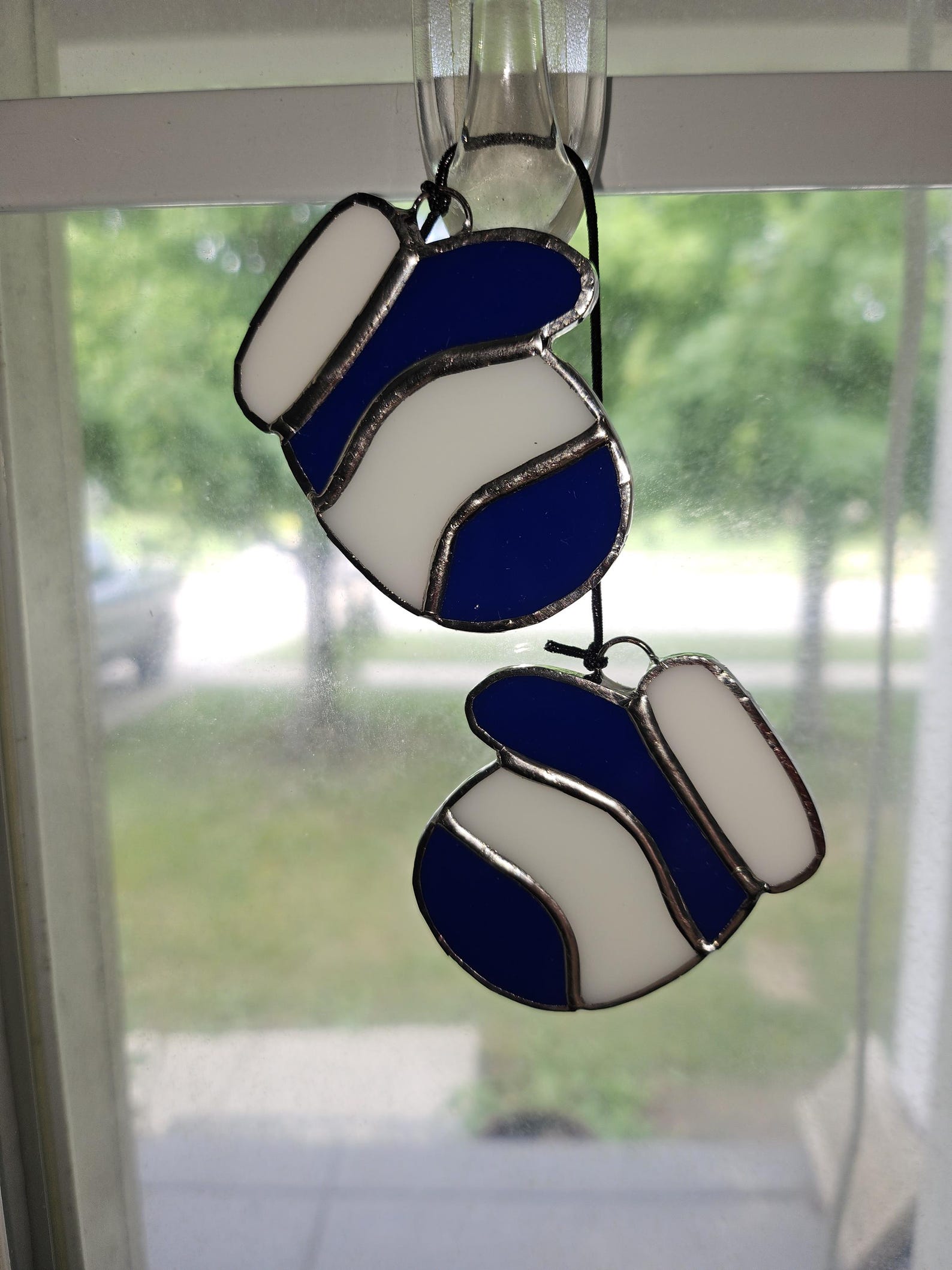 Handmade Stained Glass Mittens Ornament, Holiday Decor - Etsy