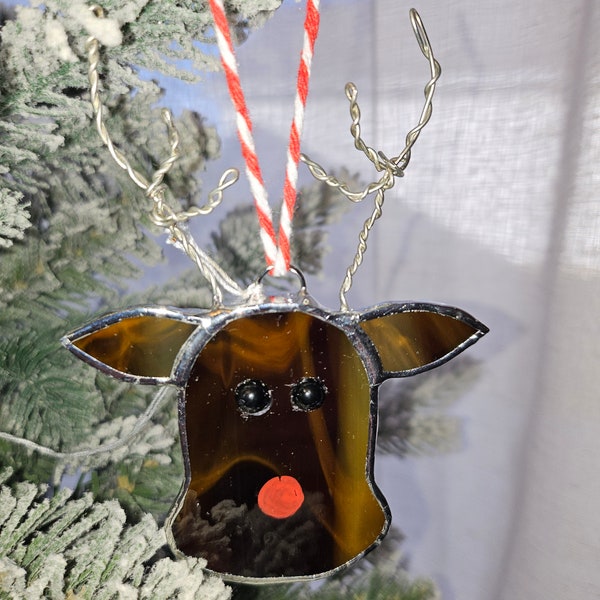 Stained Glass Reindeer - Etsy