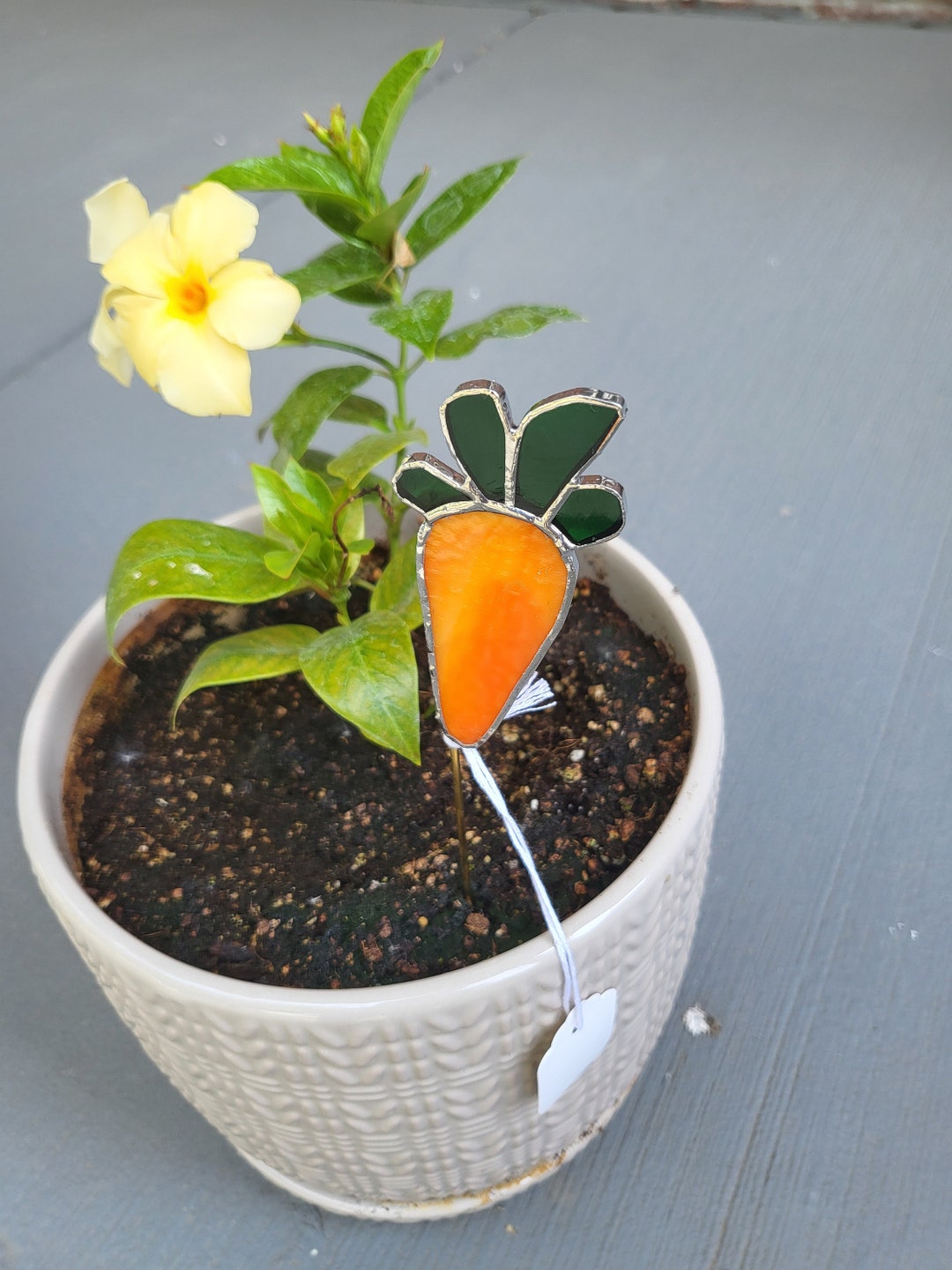 Stained Glass Carrot Garden Marker - Etsy