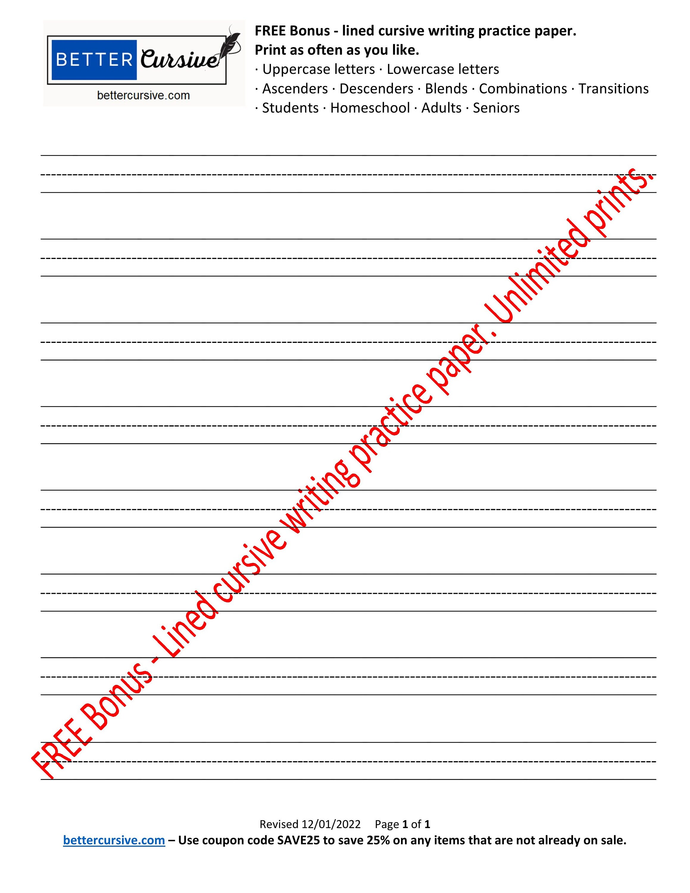 Personalized Gift for Diamond. Cursive Writing Worksheet Practice ...