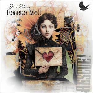 Dear John Digital Kit, Collage, Commercial Use, PNG, Junk Journal ...