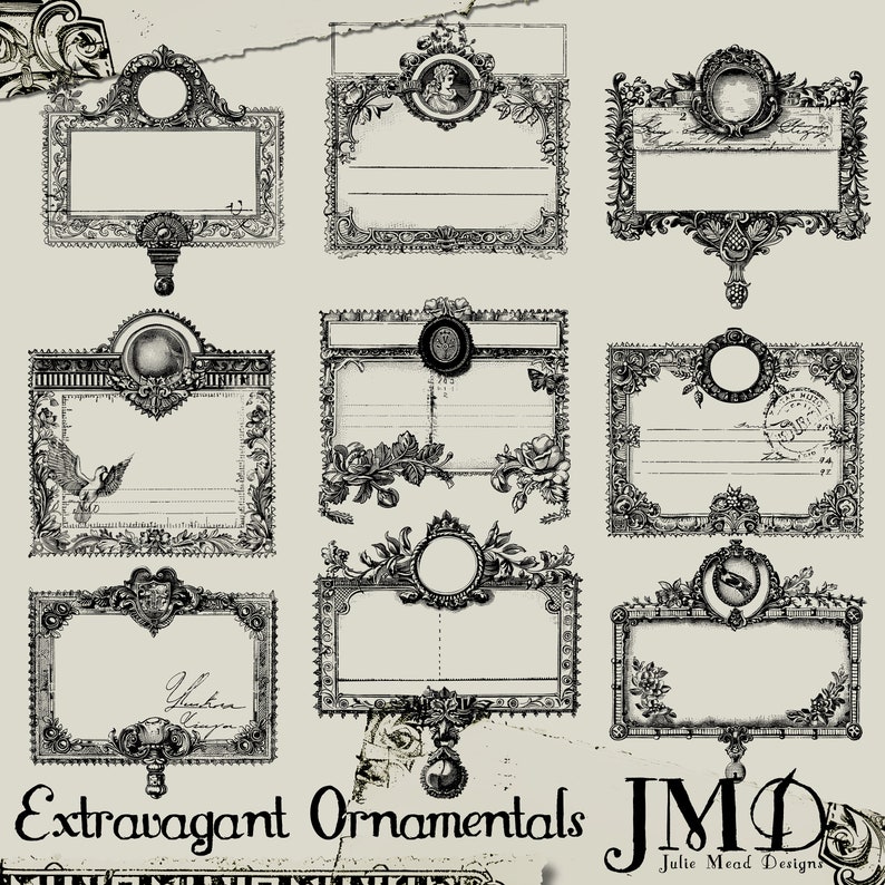 Extravagant Ornamentals, Vintage Ink Designs, PNG Designs, Commercial ...