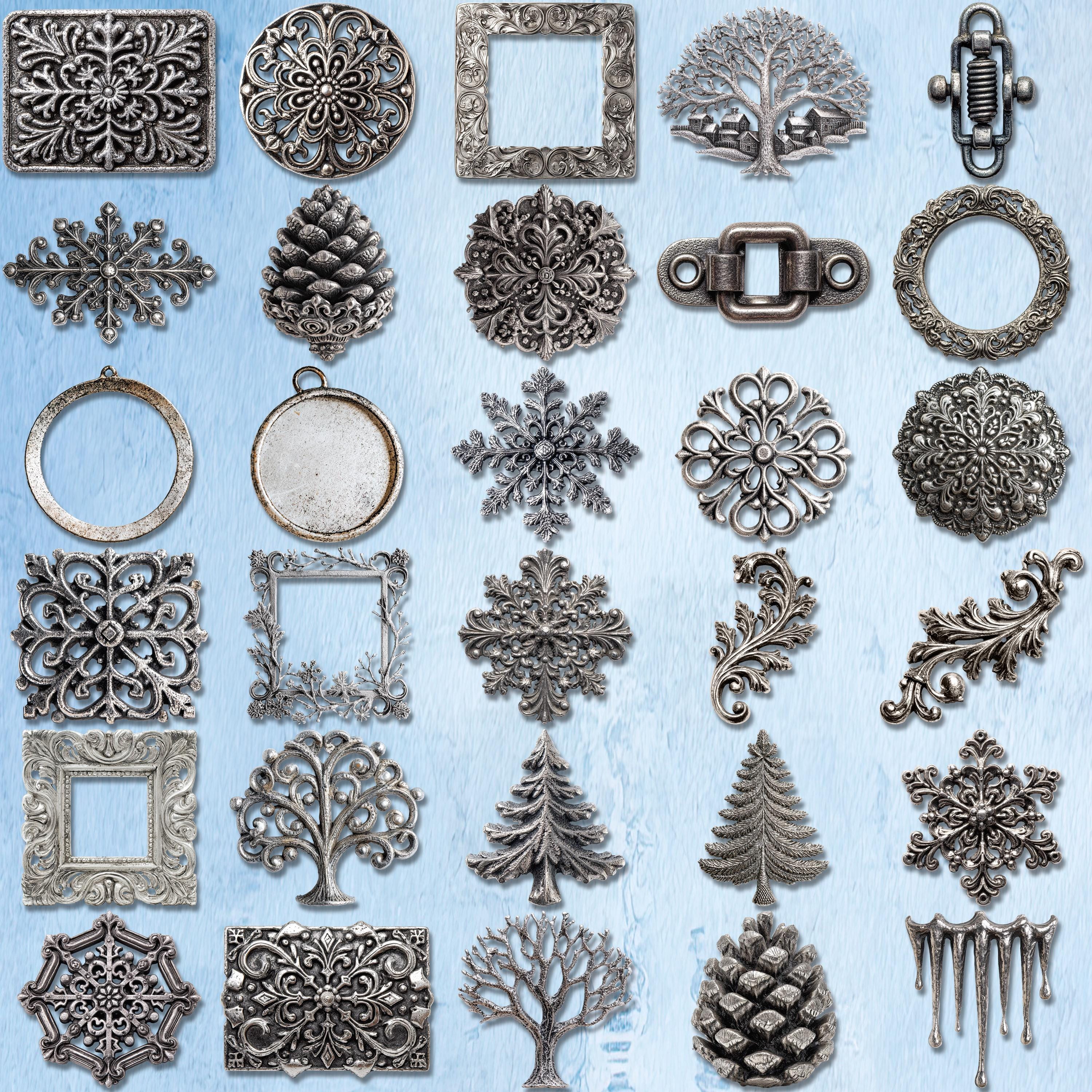 A Frozen Muse: Metal Collection | 90 Icy Metal-look PNG Images - Etsy