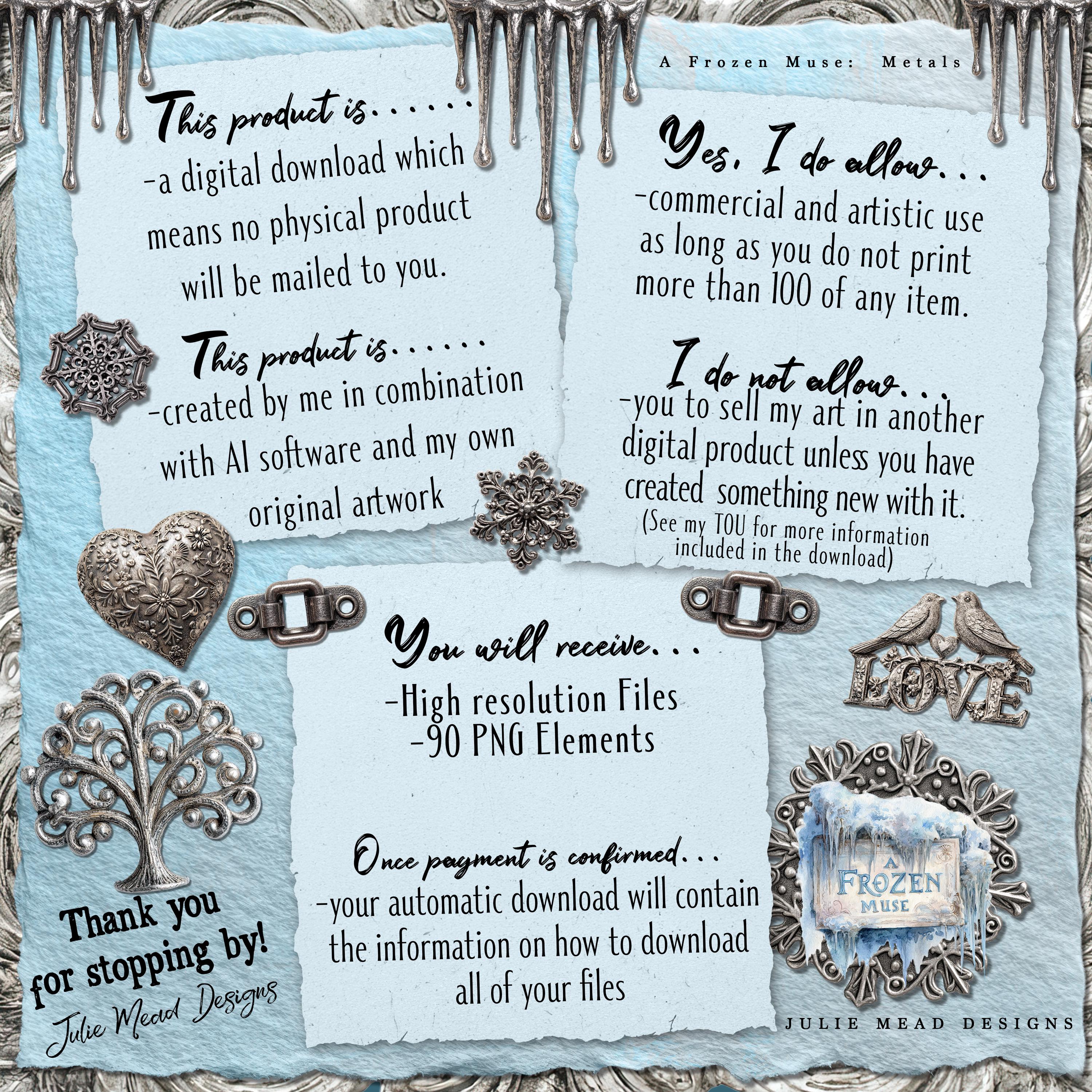 A Frozen Muse: Metal Collection | 90 Icy Metal-look PNG Images - Etsy