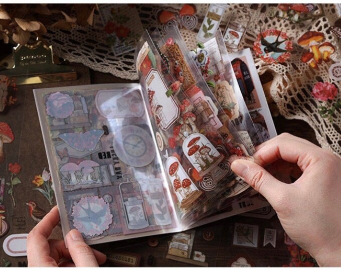 20 Sheets Sticker Book, Nature Theme Sticker Booklet, Journal Sticker ...