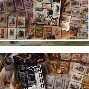 20 Sheets Sticker Booklet, Vintage Style Sticker Book, Journal Sticker ...