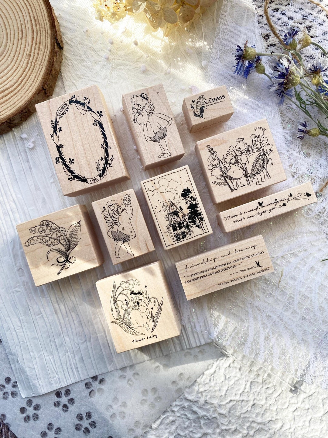 Fairy Stamp Blocks, Lily of the Vally Stamps, Cute Girl Stamps, Bell ...