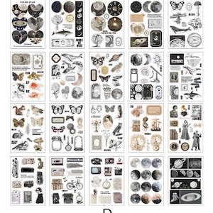 20 Sheets Sticker Book, Nature Theme Sticker Booklet, Journal Sticker ...
