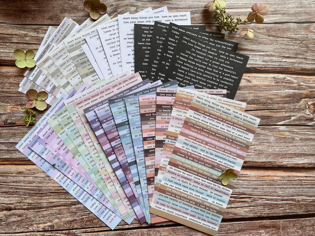 8 Sheets Words Stickers, Phrase Stickers, Quote Stickers, Sentence ...
