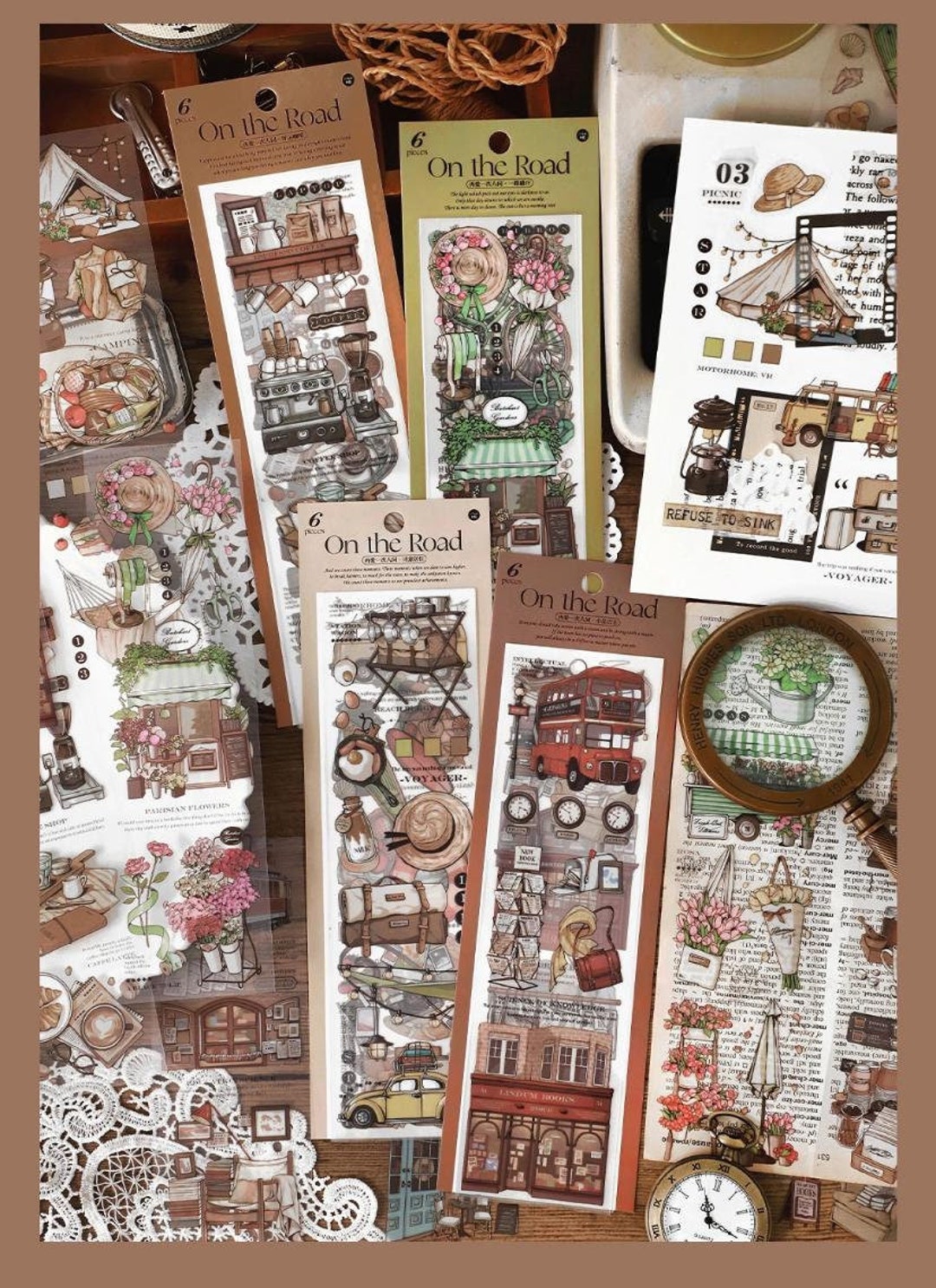 Vintage Style Stickers, Journal Stickers, European Lifestyle Stickers ...