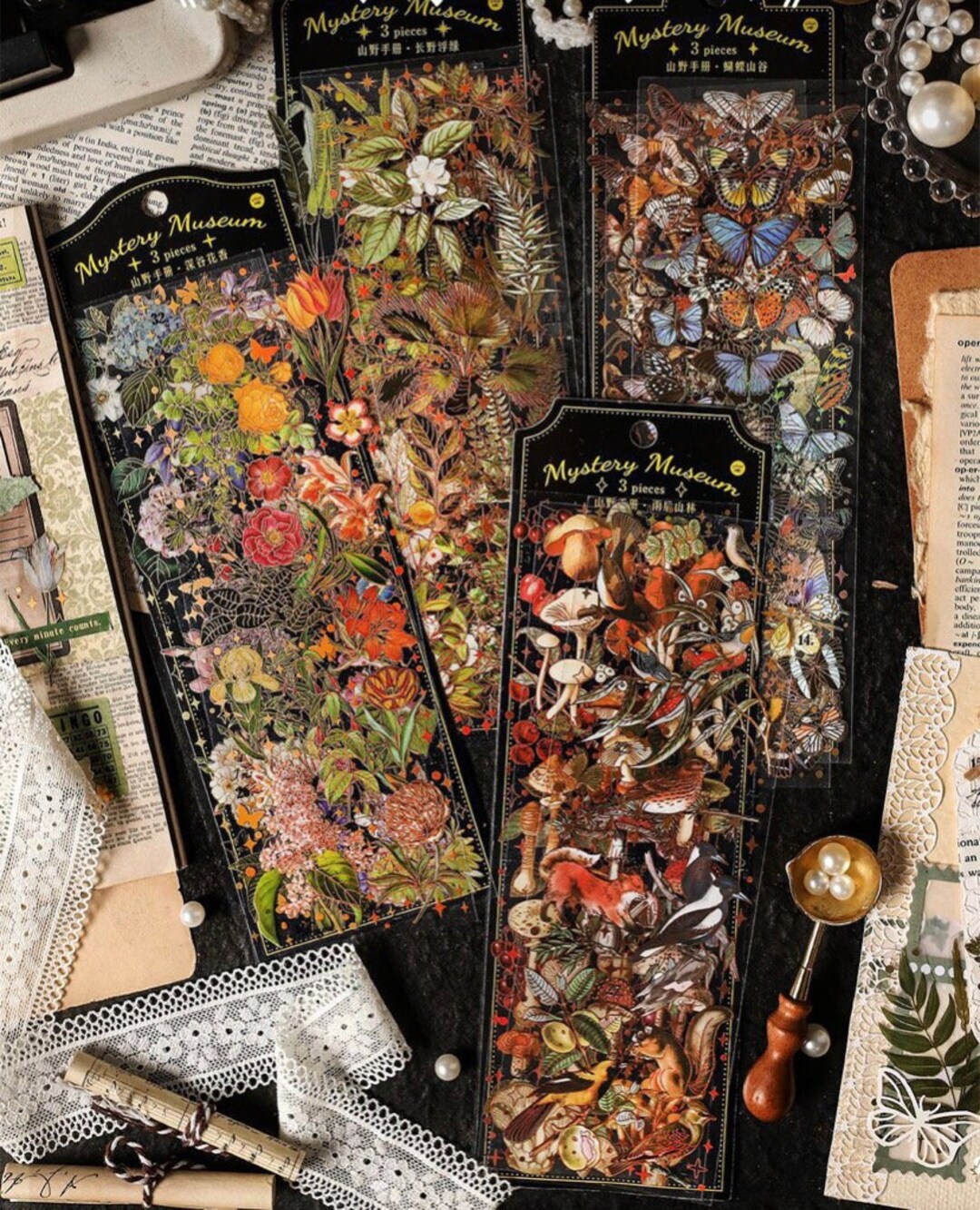 3 Forest Themed Tape Samples, PET Flower Tapes, Plants Tapes, Floral ...