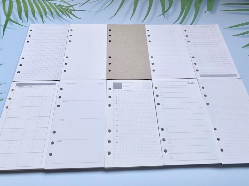 6-hole Paper Inserts,6-ring Planner Refills,binder Inserts,refill Paper ...