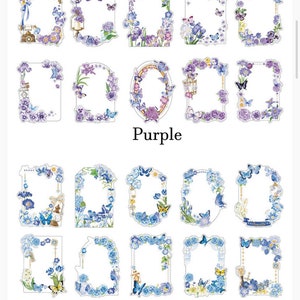 10 Flowers Stickers Sheets, Wreath Stickers, Journal Stickers, Floral ...