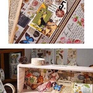 18 Forest Nature Theme Washi Tapes, Vintage Masking Tape Set,journal ...