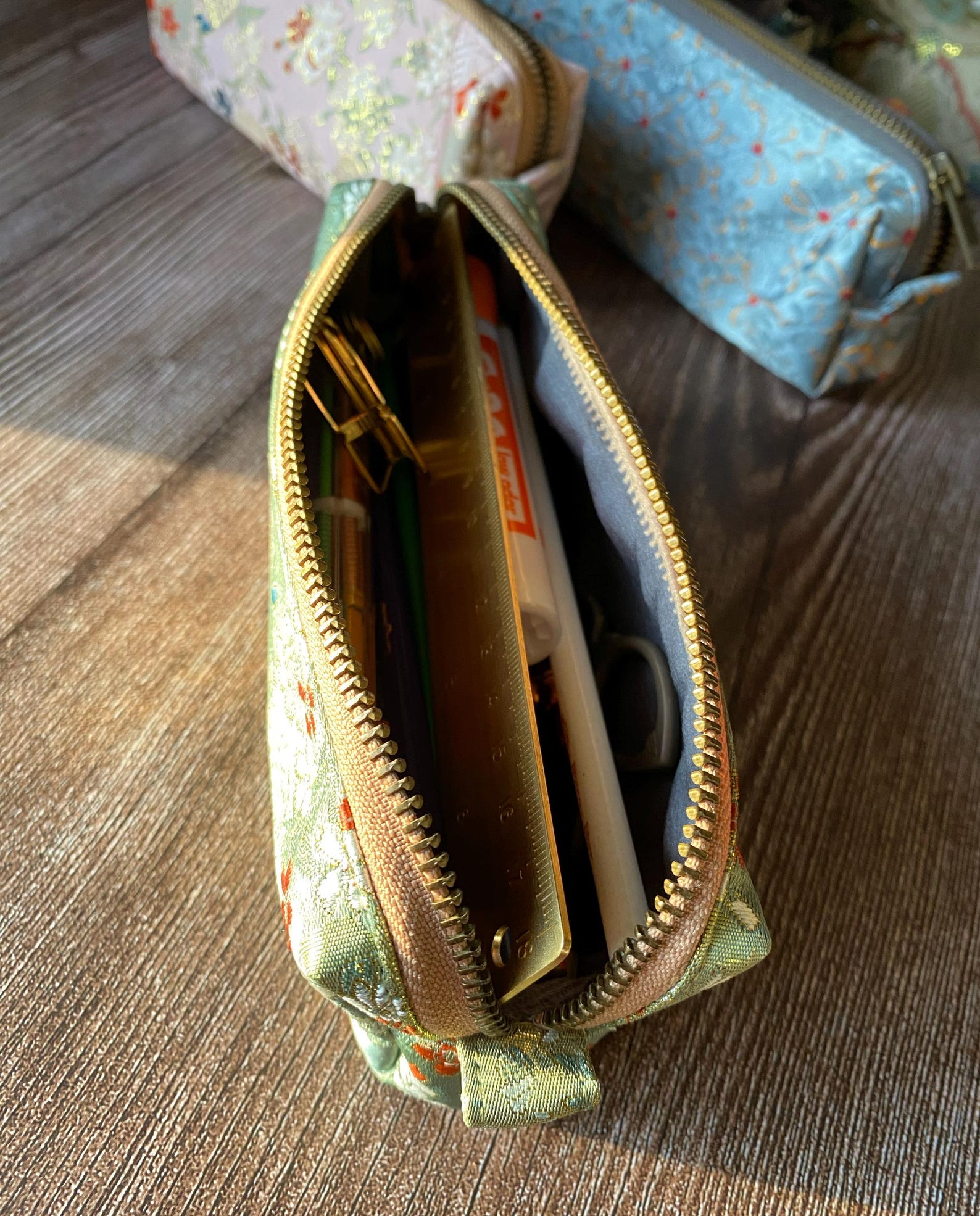 Pencil Case, Brocade Embroidery Pencil Pouch, Pencil Bag, Pen Case ...