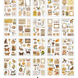 20 Sheets Sticker Book, Nature Theme Sticker Booklet, Journal Sticker ...