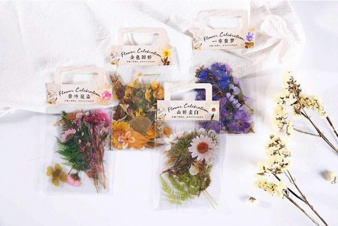 40 Pressed Flowers Stickers, Plants Stickers, Botanical Stickers ...