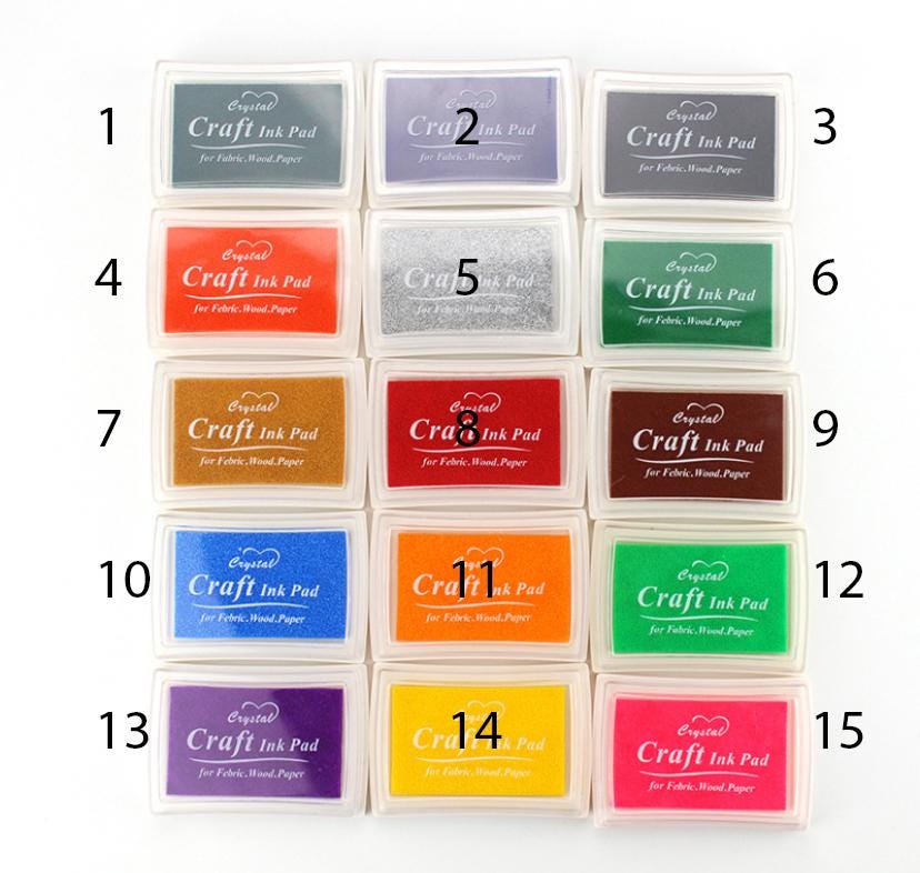 21 Colors Ink Pads, Ink Sets, Colorful Inks, Gradient Color Inks, Black ...