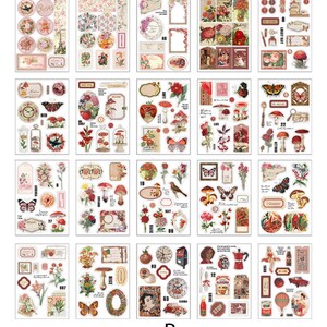 20 Sheets Sticker Book, Nature Theme Sticker Booklet, Journal Sticker ...