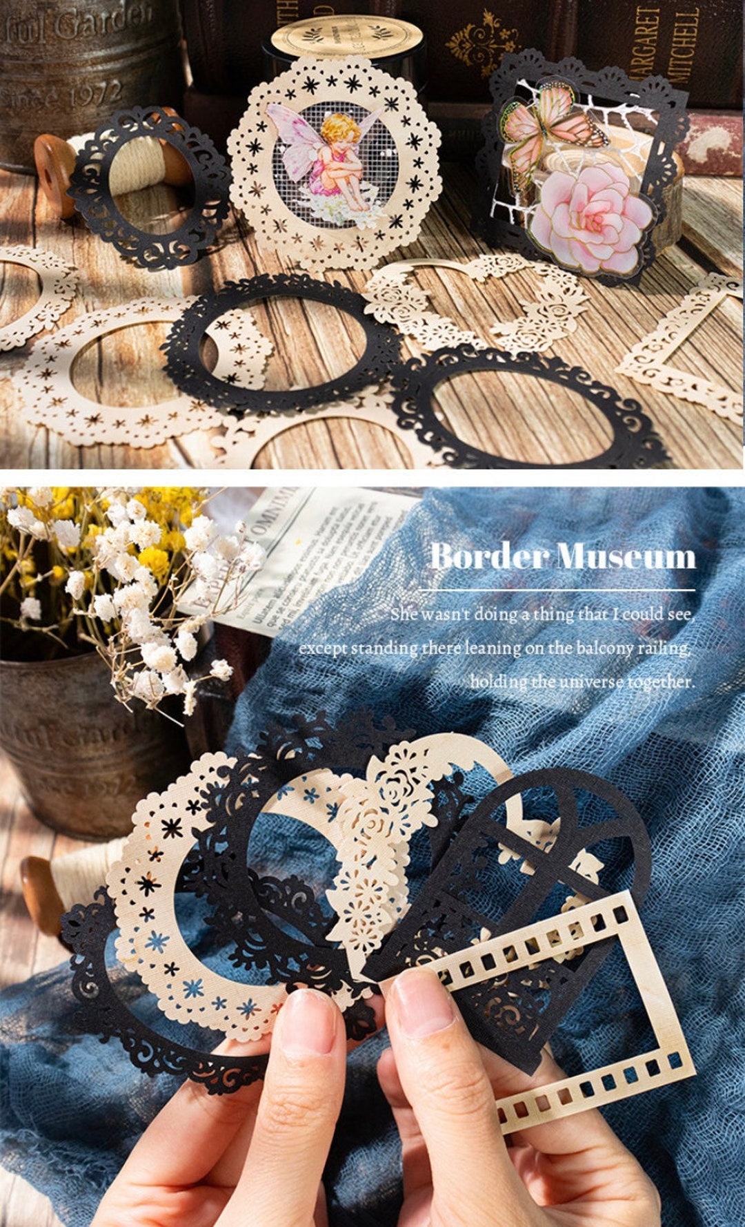 Embossing Paper Sets, Hollowed Out Embossed Cards, Lace Ephemera ...