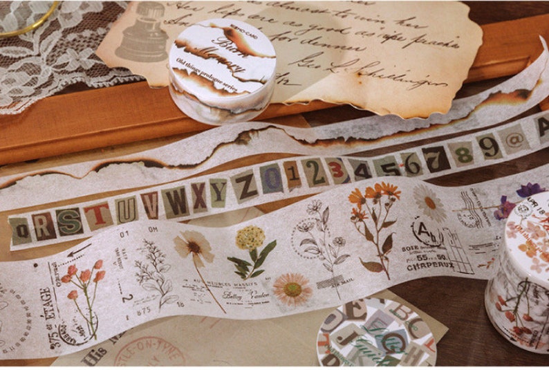 Vintage Inspired Washi Tape Journal Tape Planner Tape - Etsy